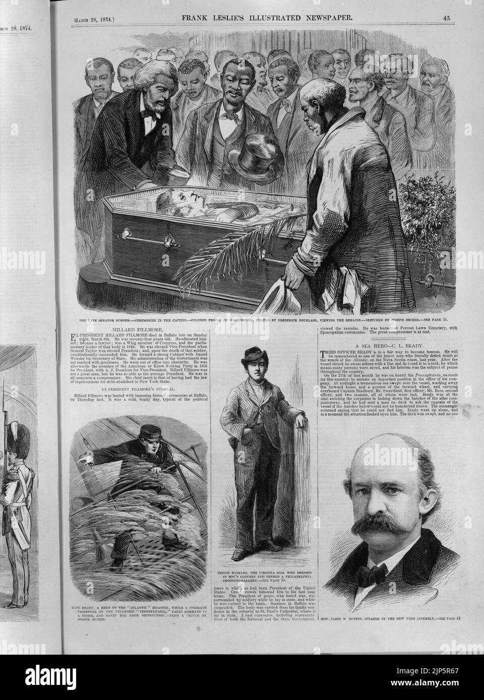 The late Senator Sumner. Ceremonies in the Capitol - colored people of ...