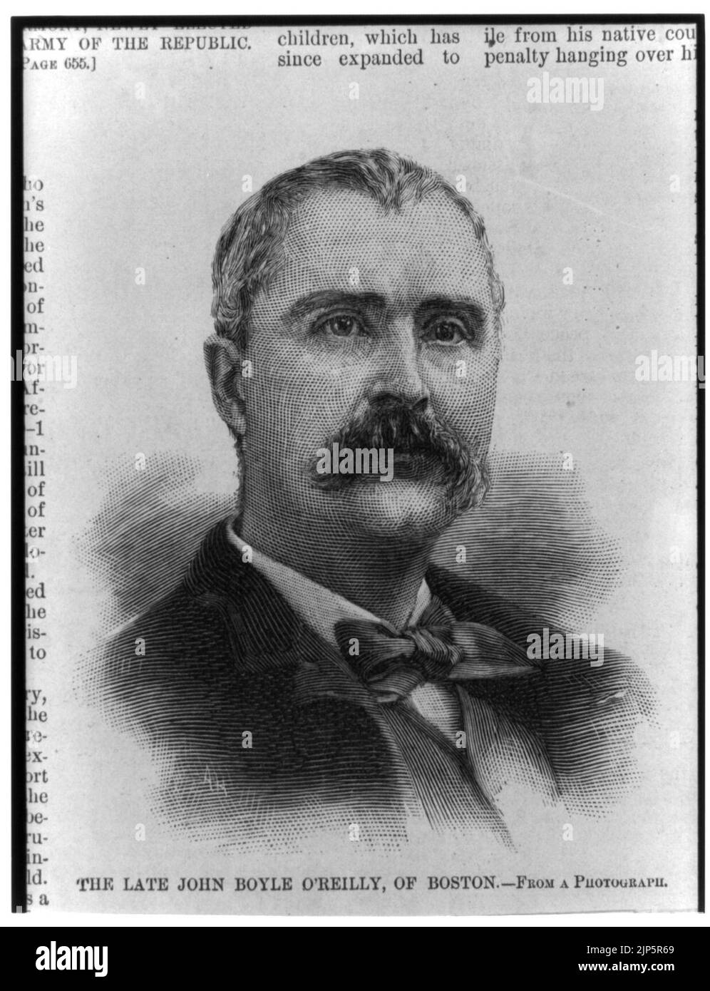 The late John Boyle O'Reilley of Boston Stock Photo - Alamy