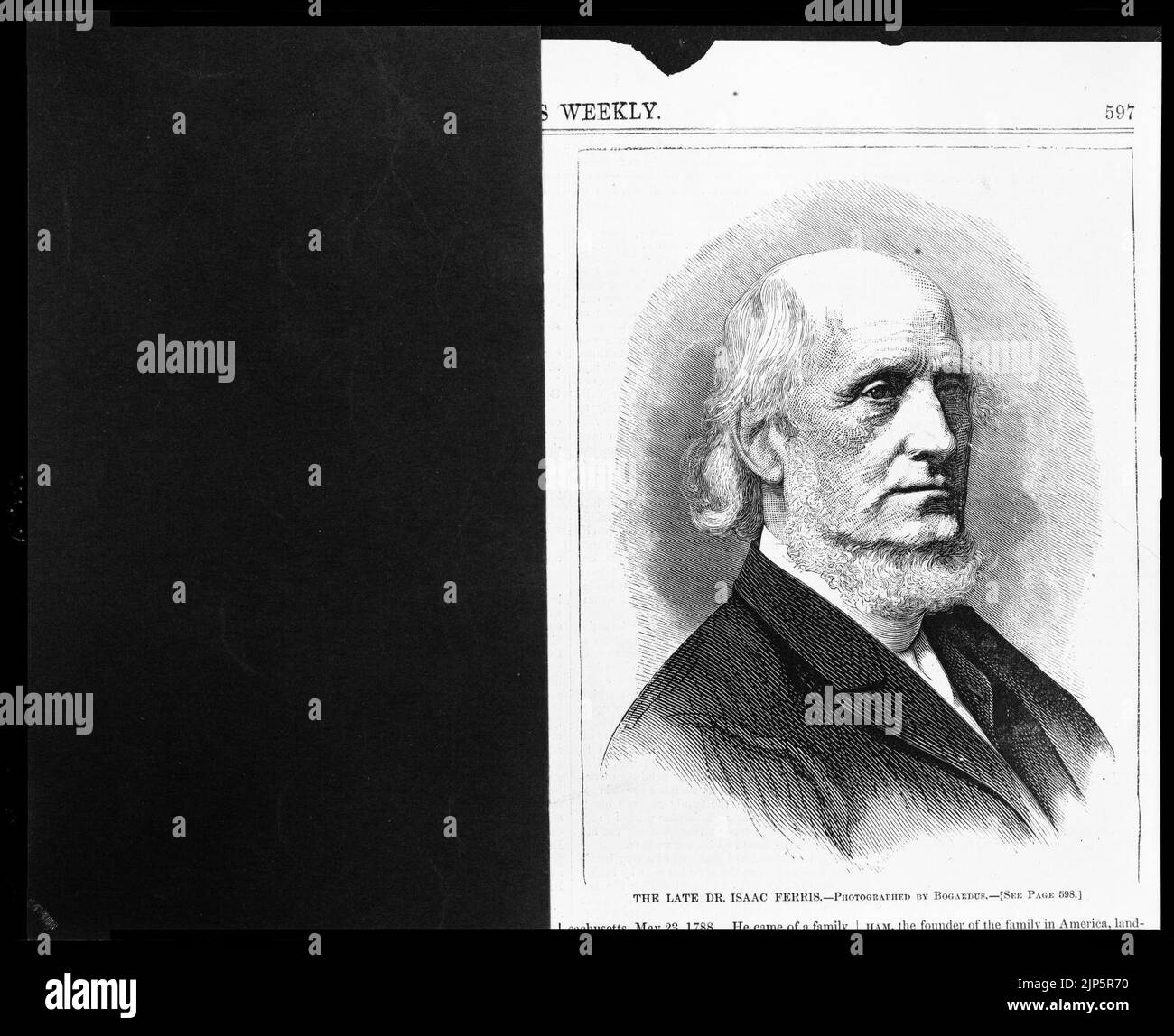 The late Dr. Isaac Ferris - photographed by Bogardus Stock Photo - Alamy