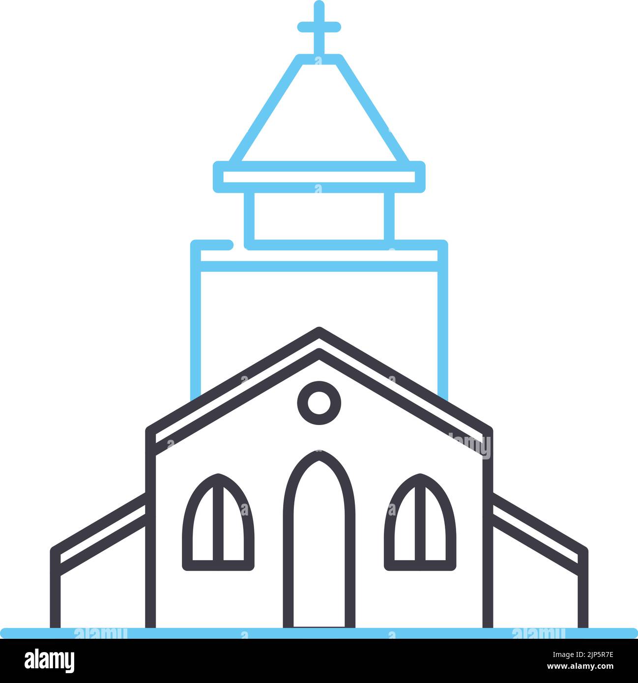 church line icon, outline symbol, vector illustration, concept sign ...
