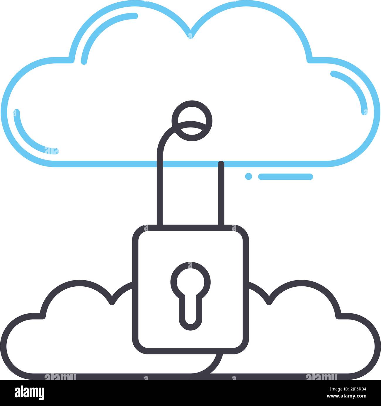 Laptop cloud icon outline Stock Vector Images - Alamy
