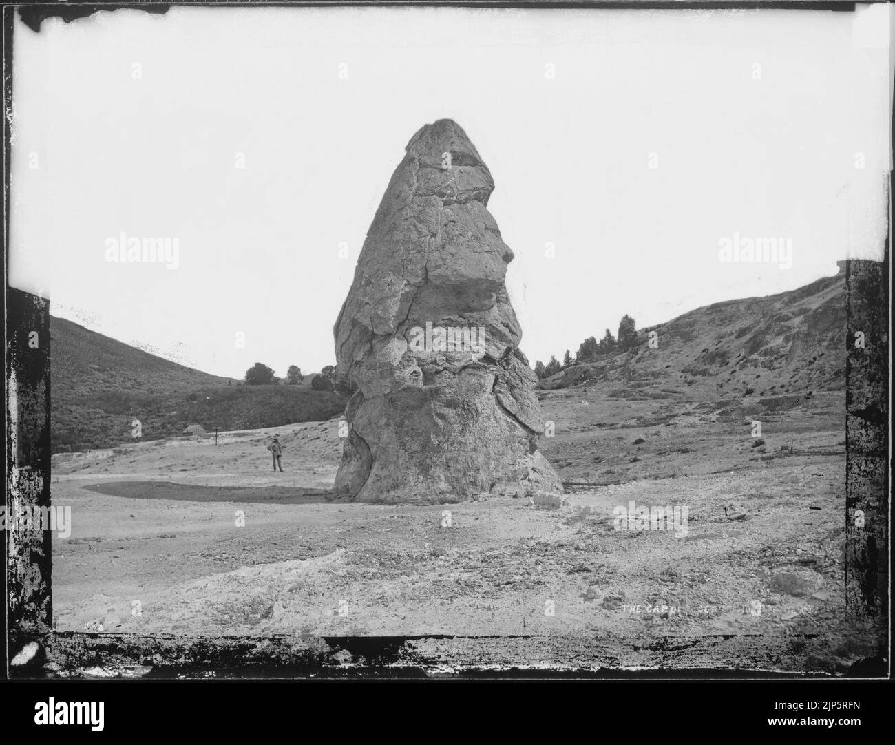 The Liberty Cap, Mammoth Hot Springs, Yellowstone Stock Photo - Alamy
