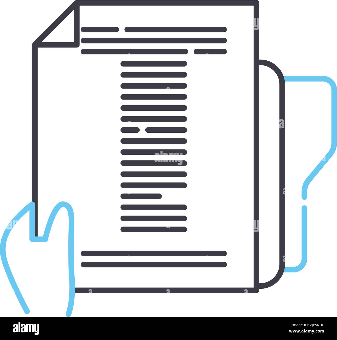 document file line icon, outline symbol, vector illustration, concept ...