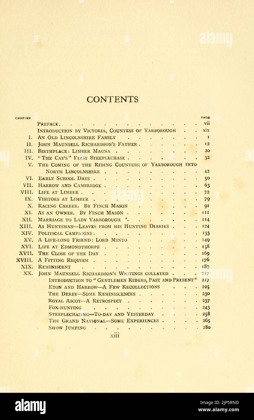 The life of a great sportsman (John Maunsell Richardson Stock Photo - Alamy