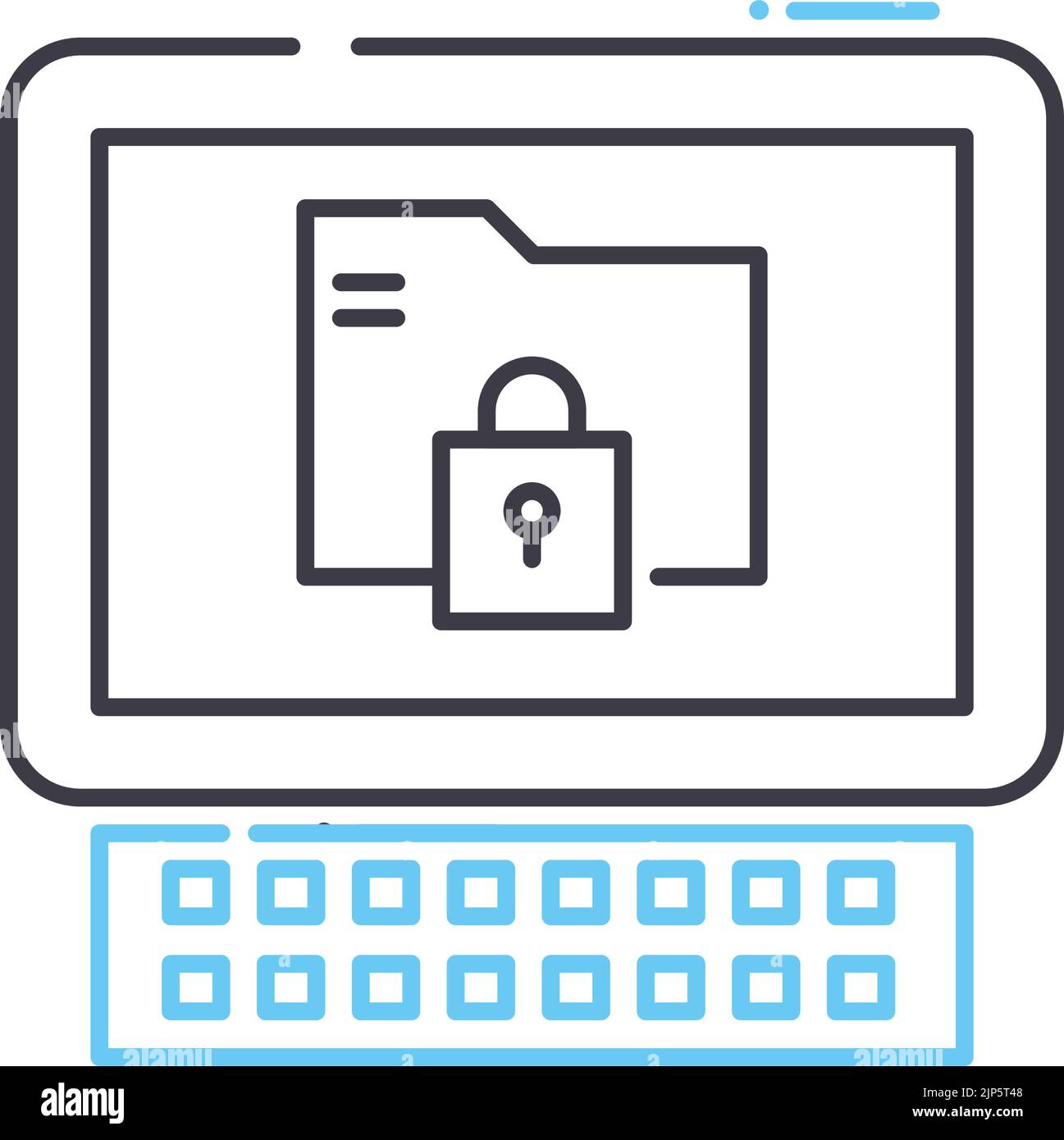 data security line icon, outline symbol, vector illustration, concept sign Stock Vector Image ...