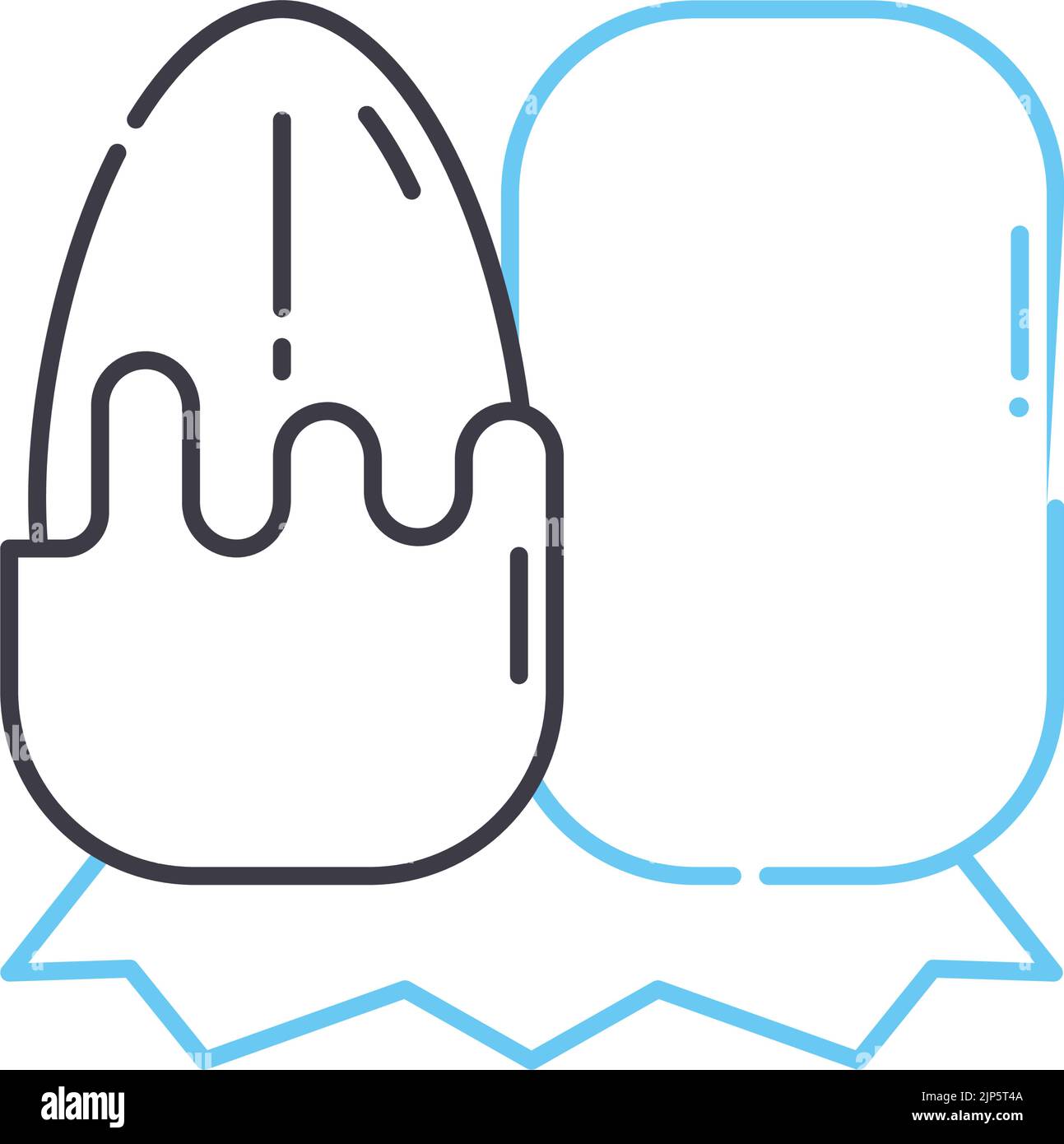 chocolate beans line icon, outline symbol, vector illustration, concept ...