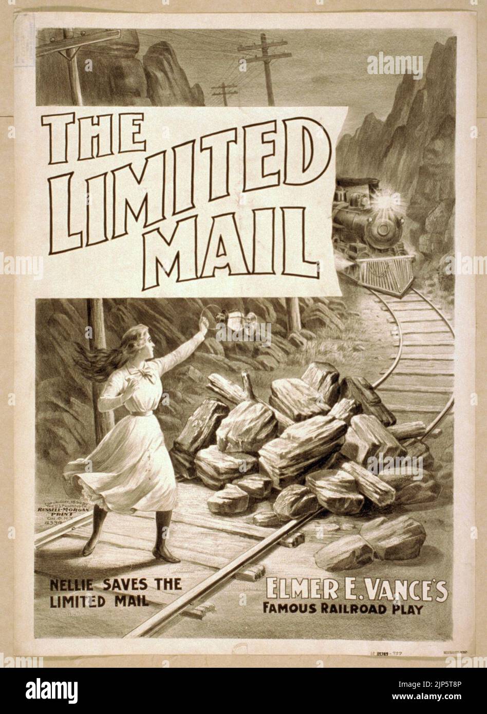 The limited mail Elmer E. Vance's famous railroad play Stock Photo - Alamy