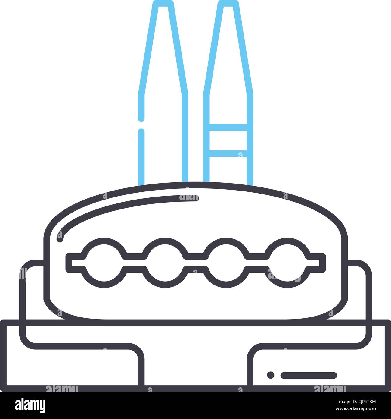 factory line icon, outline symbol, vector illustration, concept sign ...
