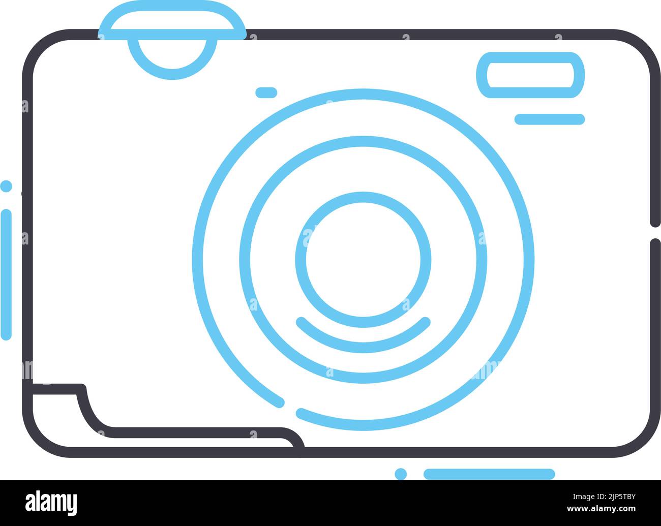 compact camera line icon, outline symbol, vector illustration, concept ...