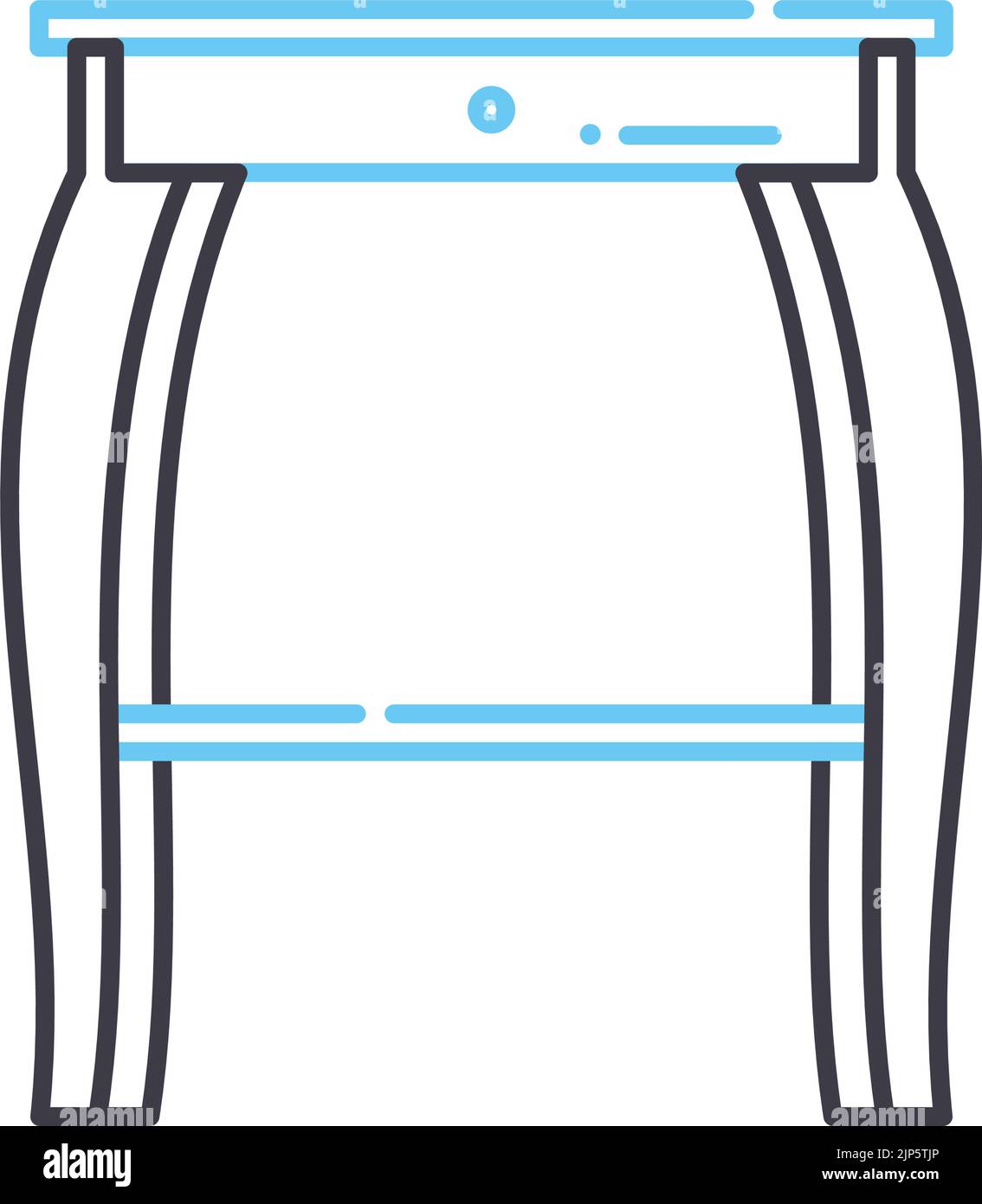 end table line icon, outline symbol, vector illustration, concept sign ...