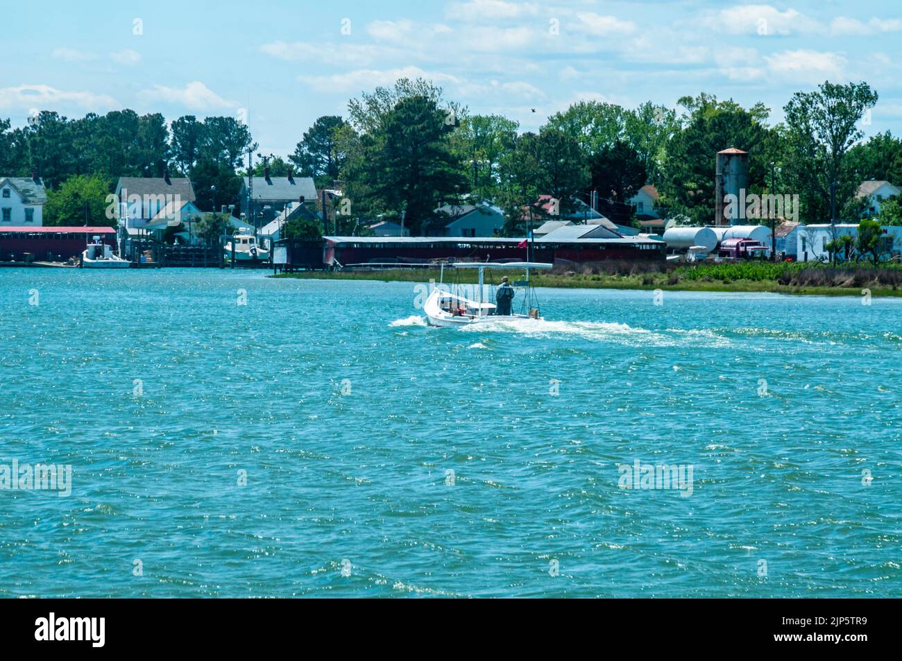 Smith Island Ferry Trip - Entering Harbor at Ewell Stock Photo - Alamy