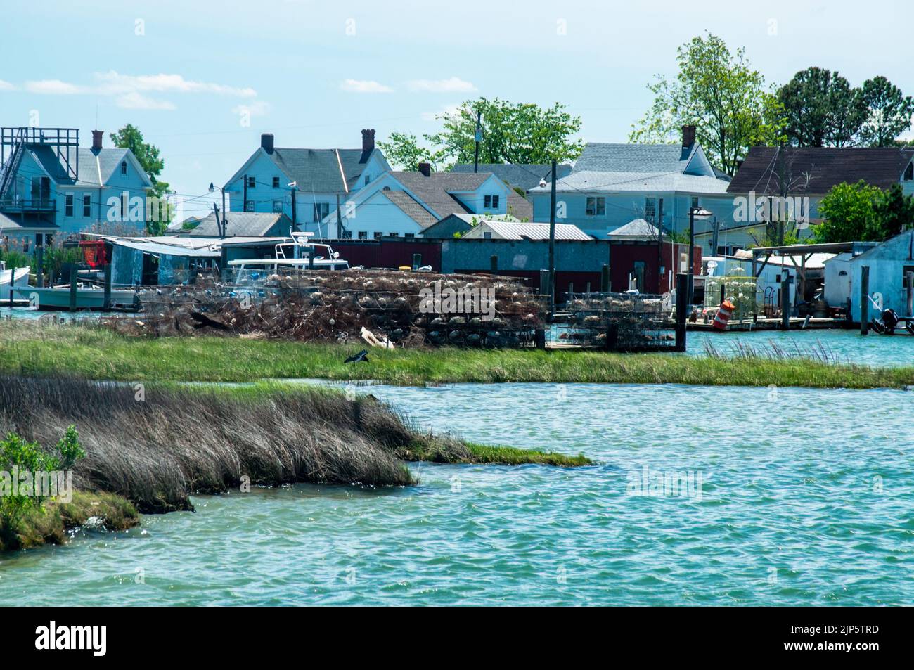 Smith Island Ferry Trip - Entering Harbor at Ewell Stock Photo - Alamy