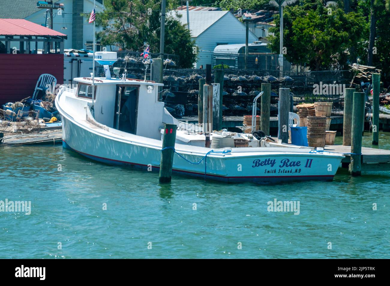 Smith Island Ferry Trip - Entering Harbor at Ewell Stock Photo - Alamy
