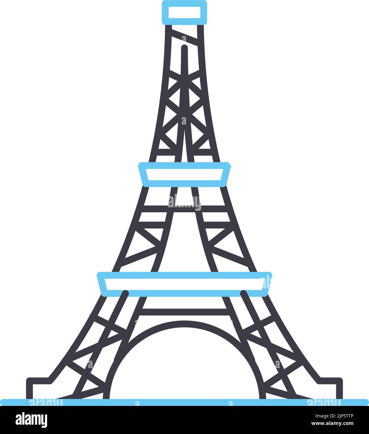 Eiffel tower black Stock Vector Images - Alamy