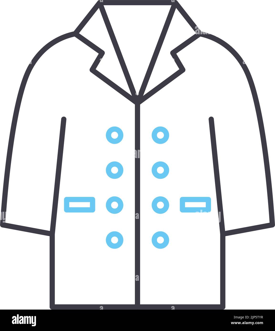 coat line icon, outline symbol, vector illustration, concept sign Stock ...