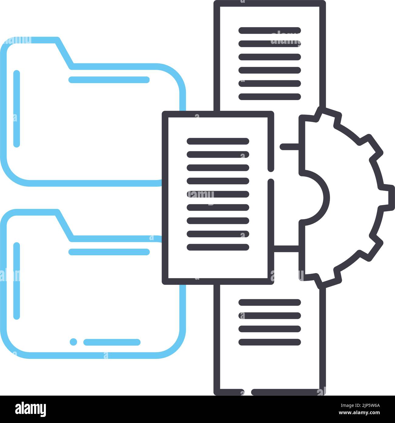 data management line icon, outline symbol, vector illustration, concept sign Stock Vector Image ...