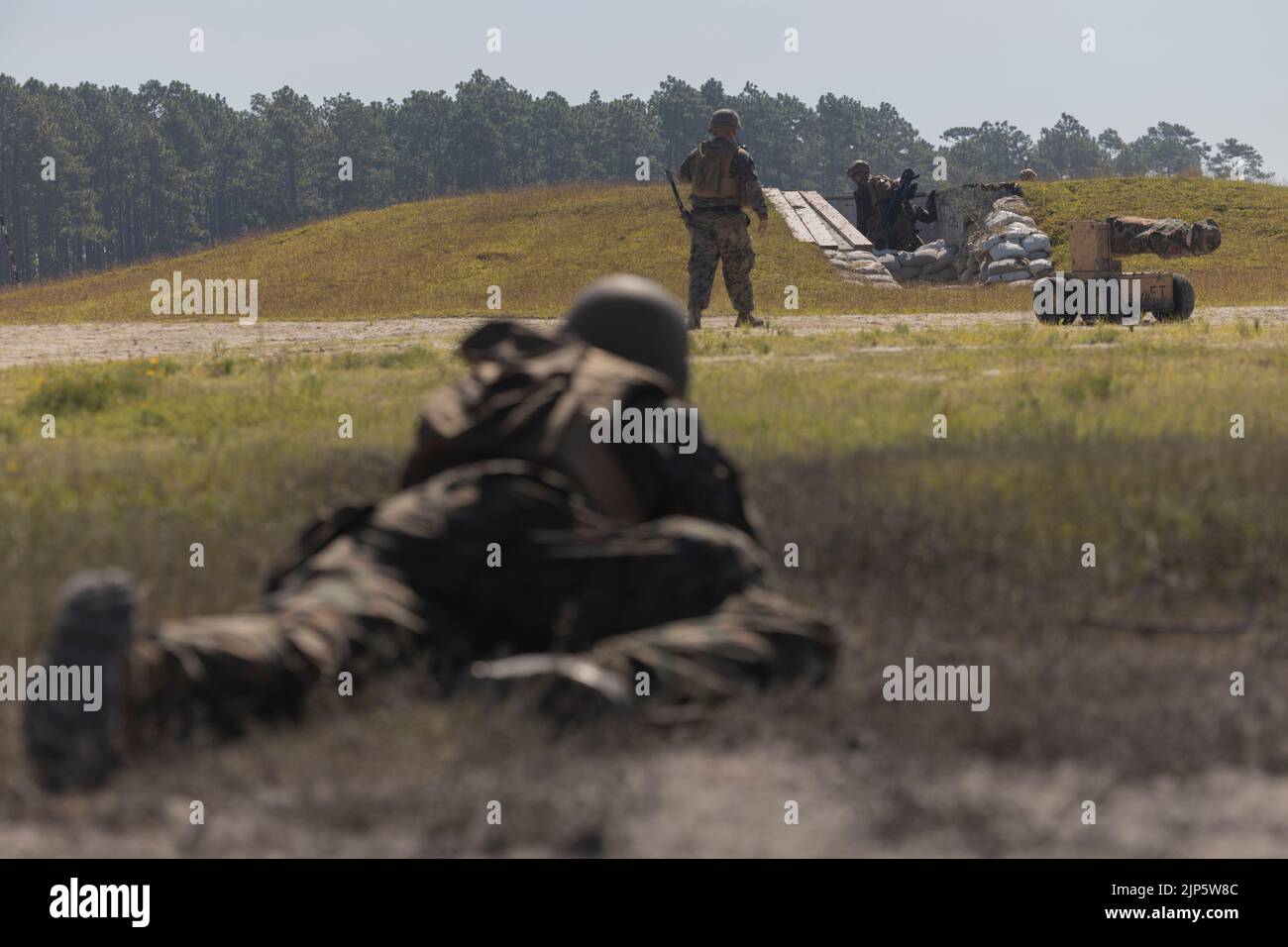 A U.S. Marine with 2d Combat Engineer Battalion (CEB), 2d Marine ...
