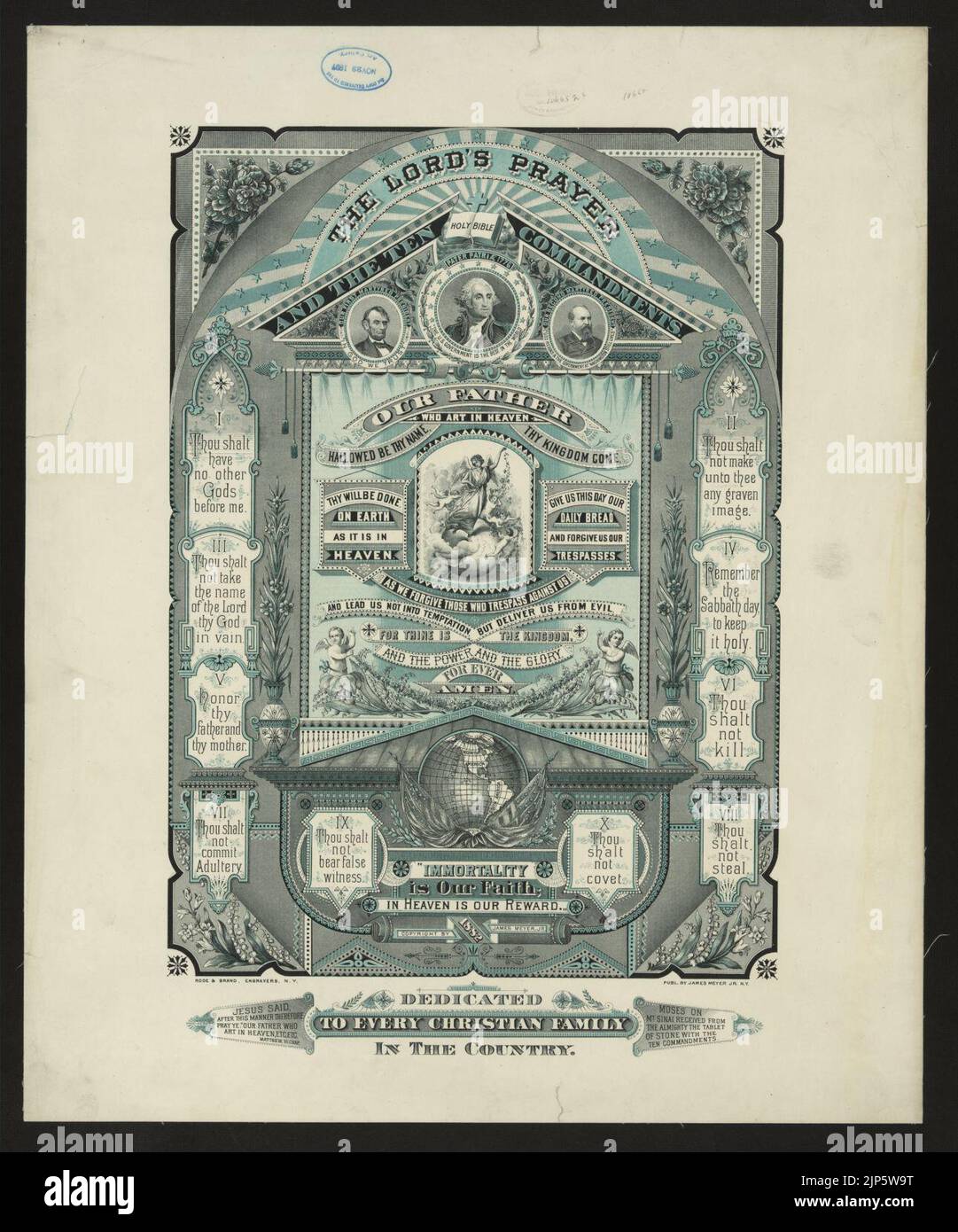 The Lord's Prayer and the Ten Commandments - Rode & Brand, Engravers, N ...