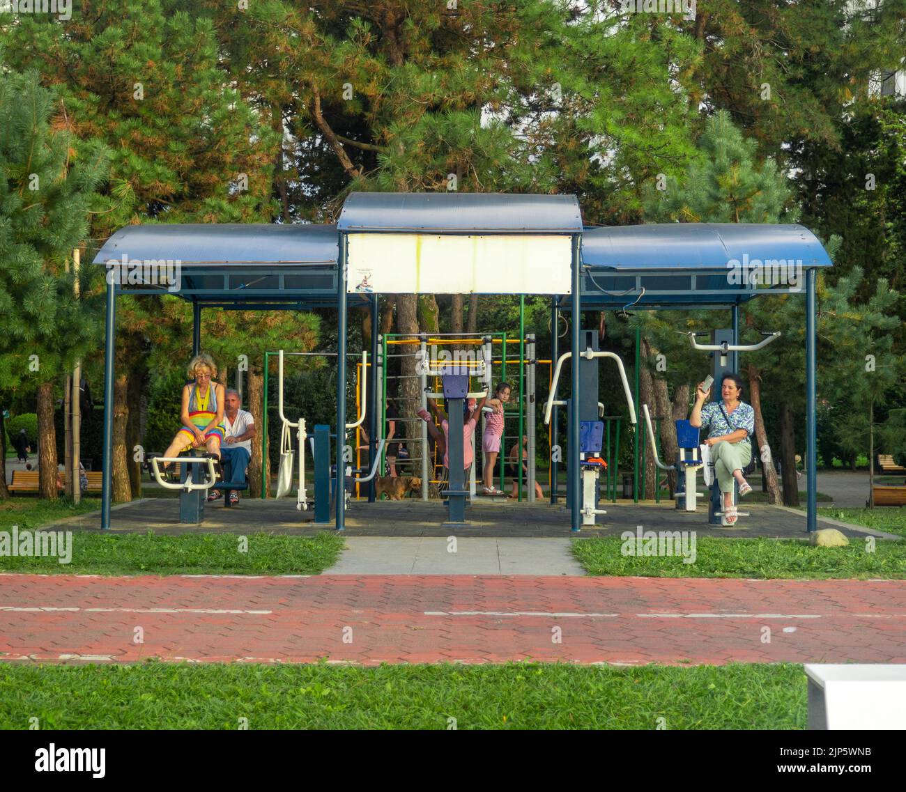 Batumi, Georgia. 08.13.2022 Place for sports in the city. Accessible ...