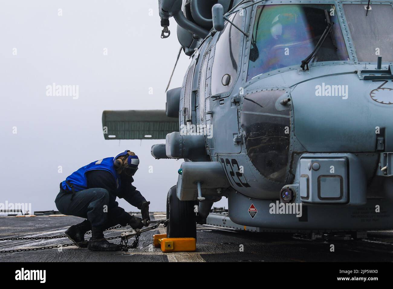 220808-N-GF955-1100 ATLANTIC OCEAN (Aug. 8, 2022) Seaman Caeden Hockers ...