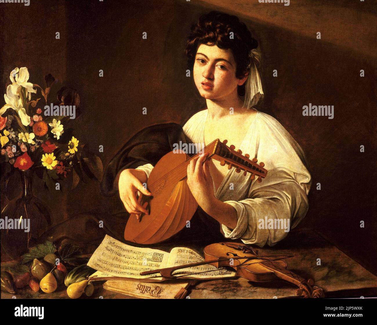 The Lute Player-Caravaggio (Hermitage Stock Photo - Alamy