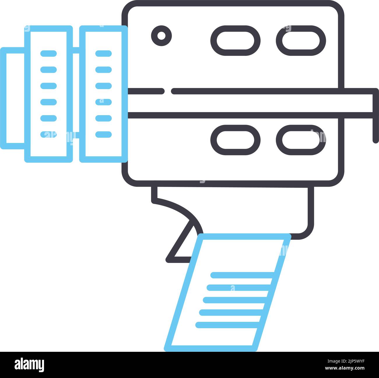 dslr camera line icon, outline symbol, vector illustration, concept ...