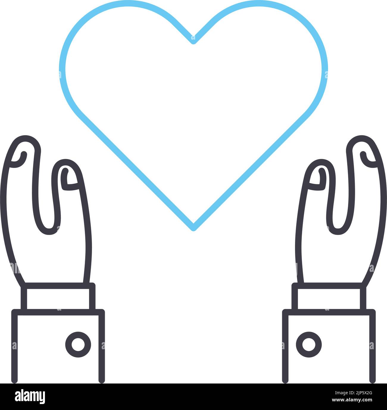Charity And Donation Line Icon Outline Symbol Vector Illustration