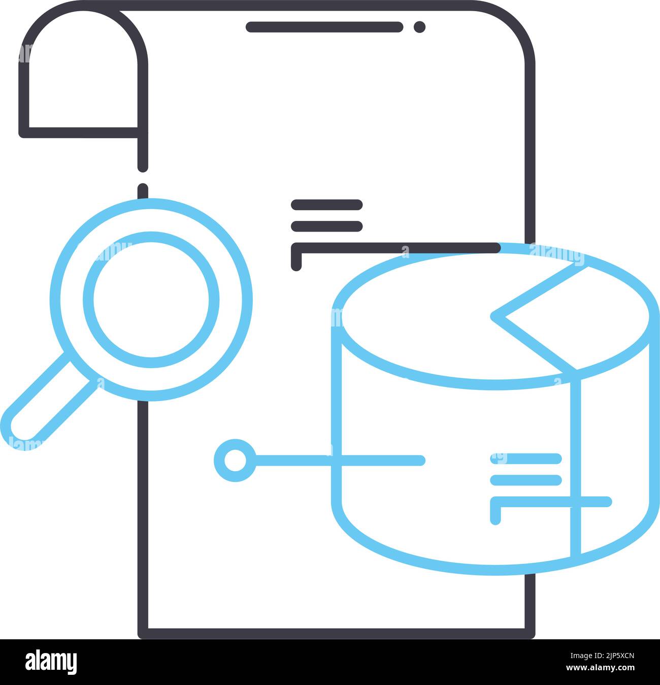 economic analysis line icon, outline symbol, vector illustration ...