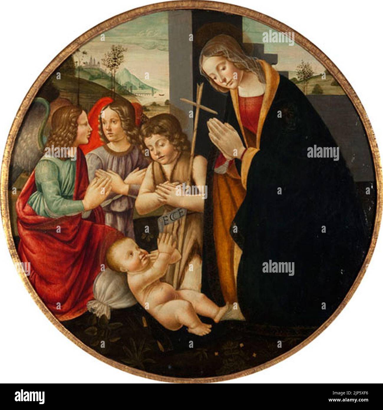 The Madonna Adoring the Christ Child with Angels and the Infant St. John the Baptist, studio of ...