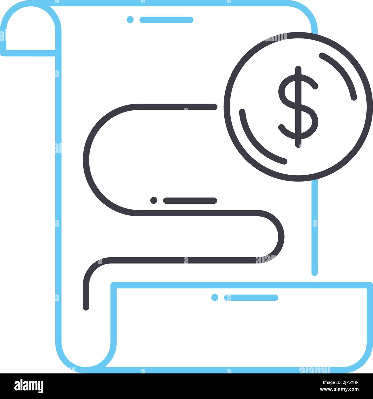 financial tactic line icon, outline symbol, vector illustration ...