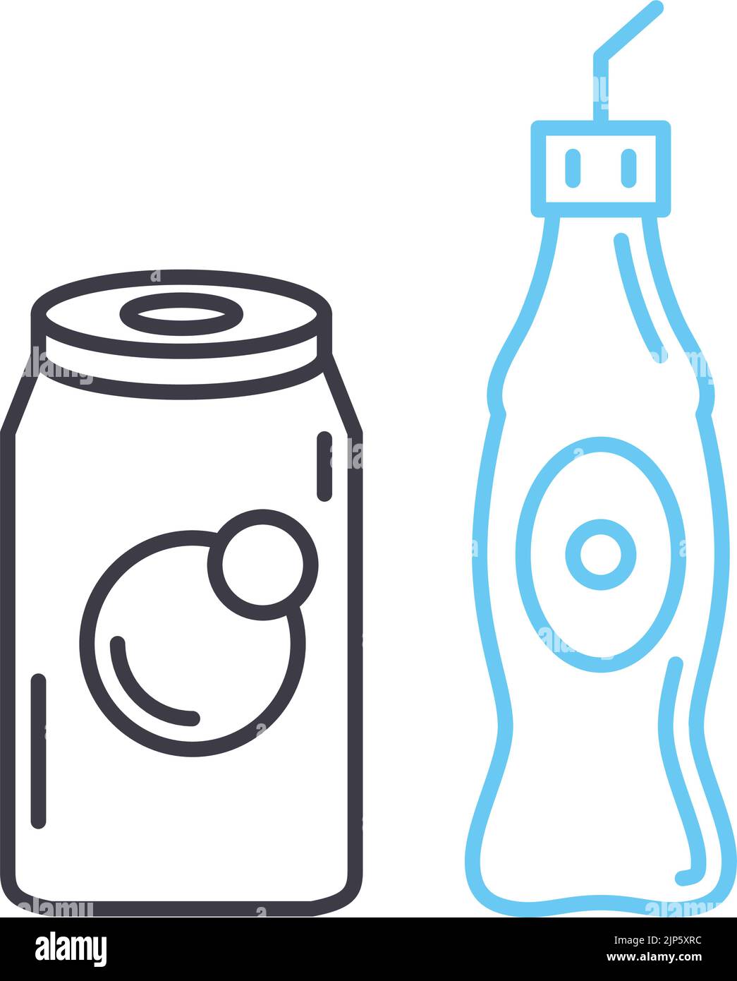 cola line icon, outline symbol, vector illustration, concept sign Stock ...