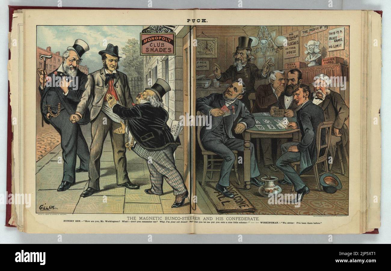 The magnetic bunco-steerer and his confederate - Gillam Stock Photo - Alamy