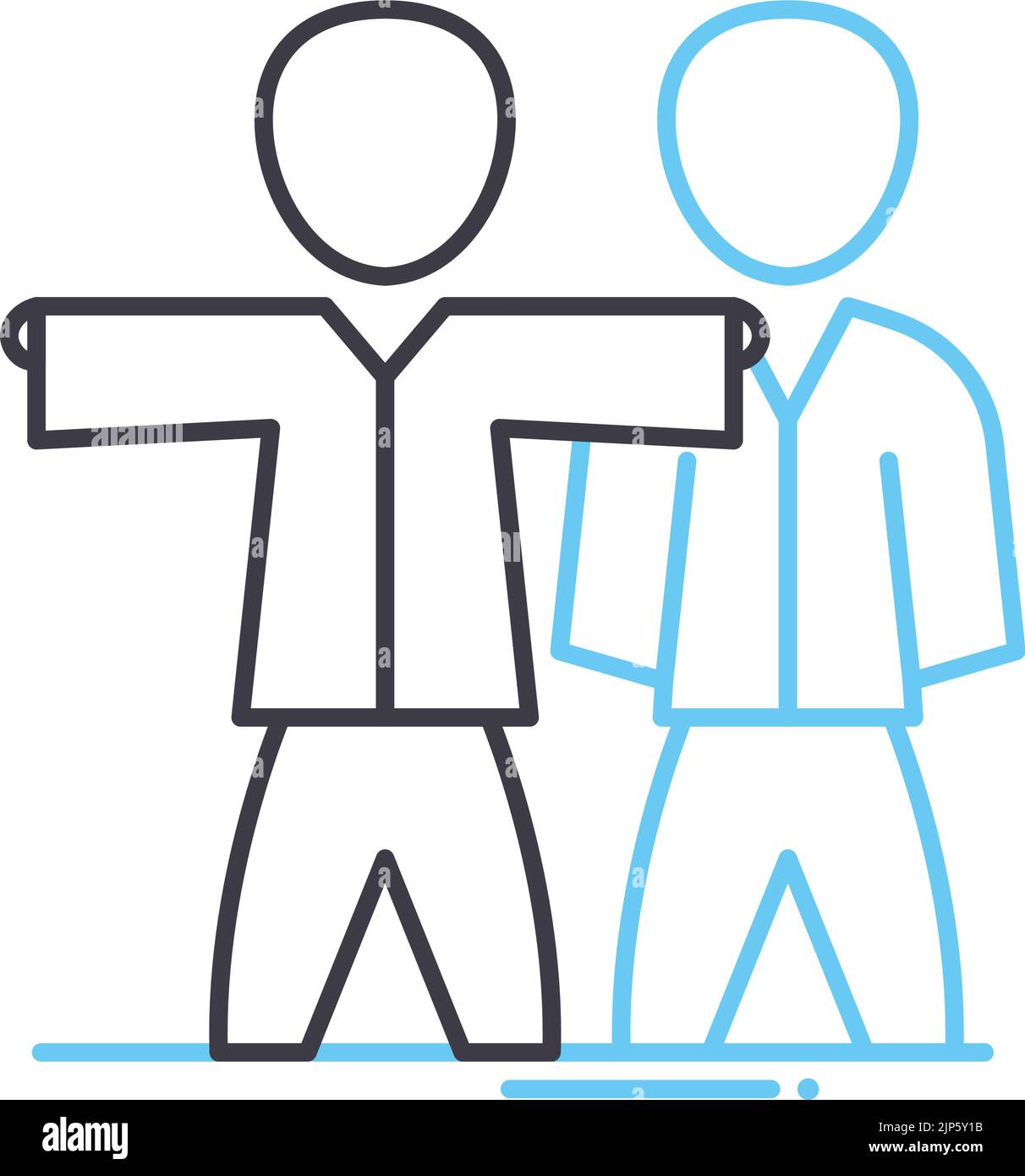 encourage training line icon, outline symbol, vector illustration ...