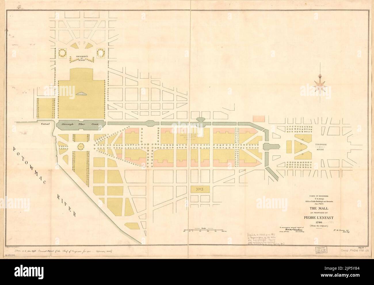 The Mall as proposed by Pierre L'Enfant 1790 - from the original ...