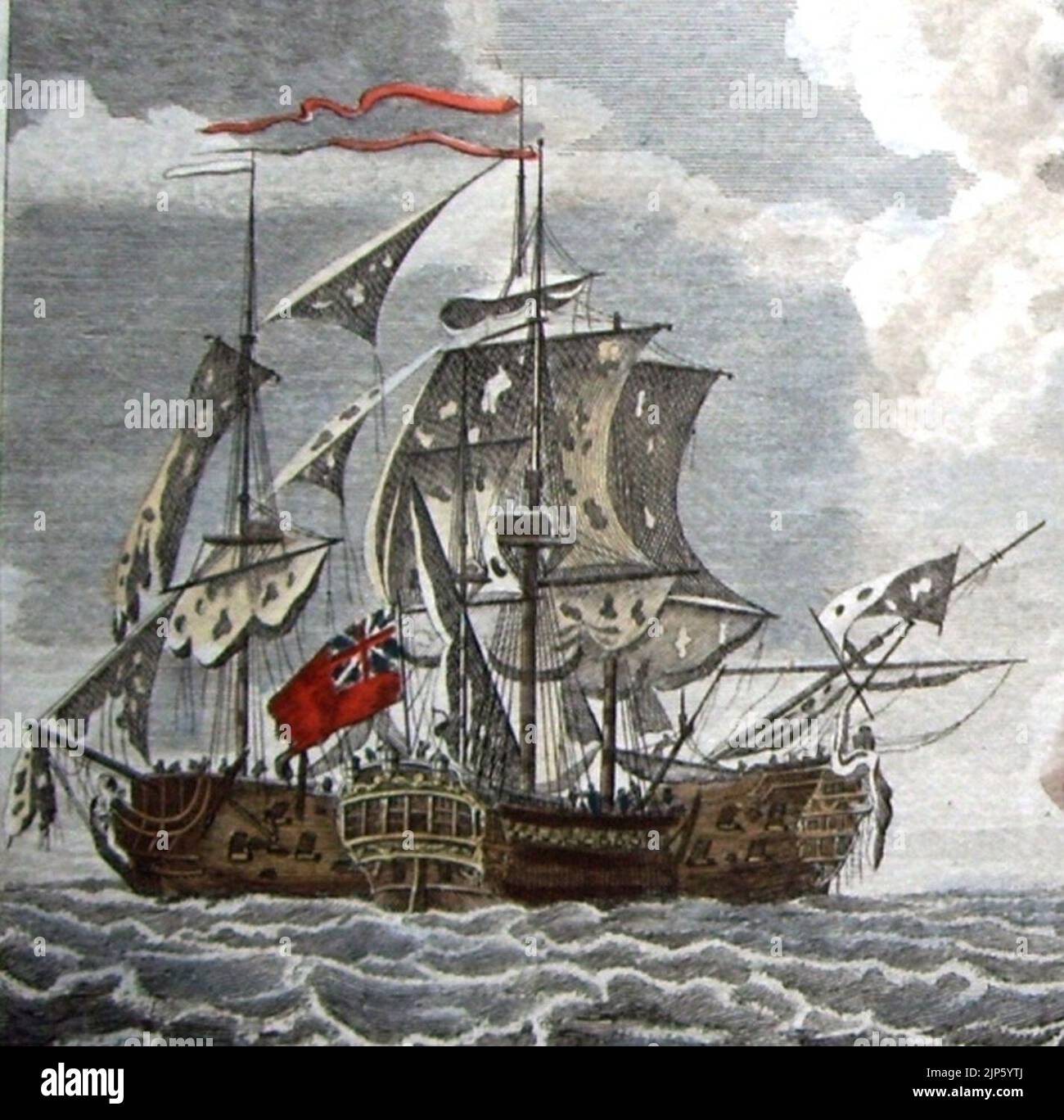 The Marechal de BelleIsle in action with HMS Aeolus Action du capitaine ...