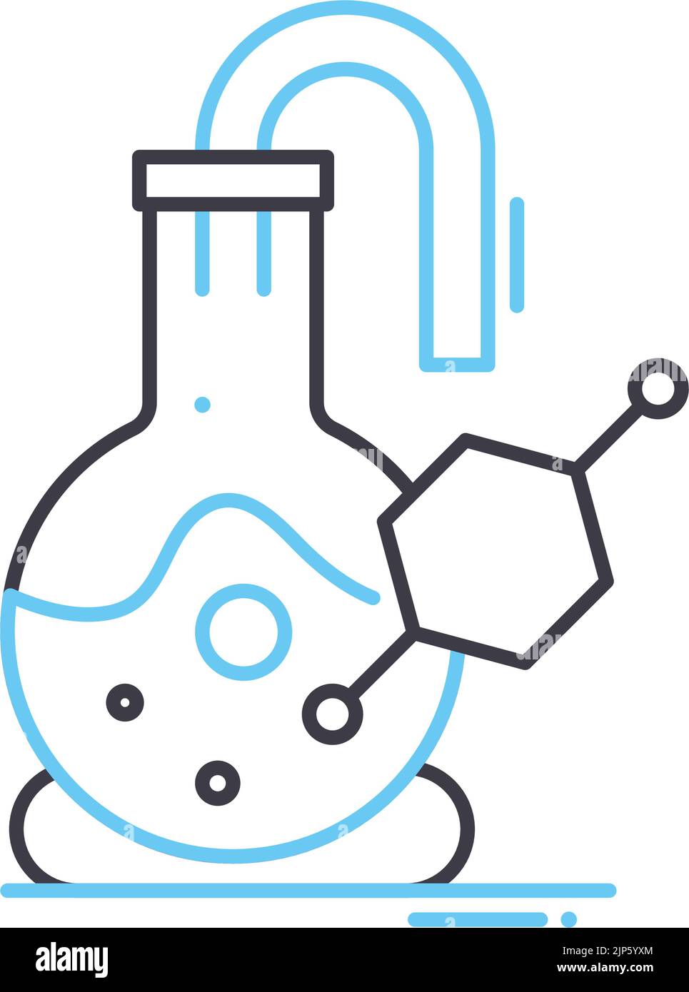chemical line icon, outline symbol, vector illustration, concept sign ...
