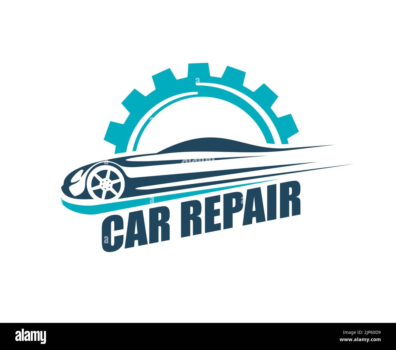 Car service icon. Auto maintenance and spare parts shop vector emblem ...