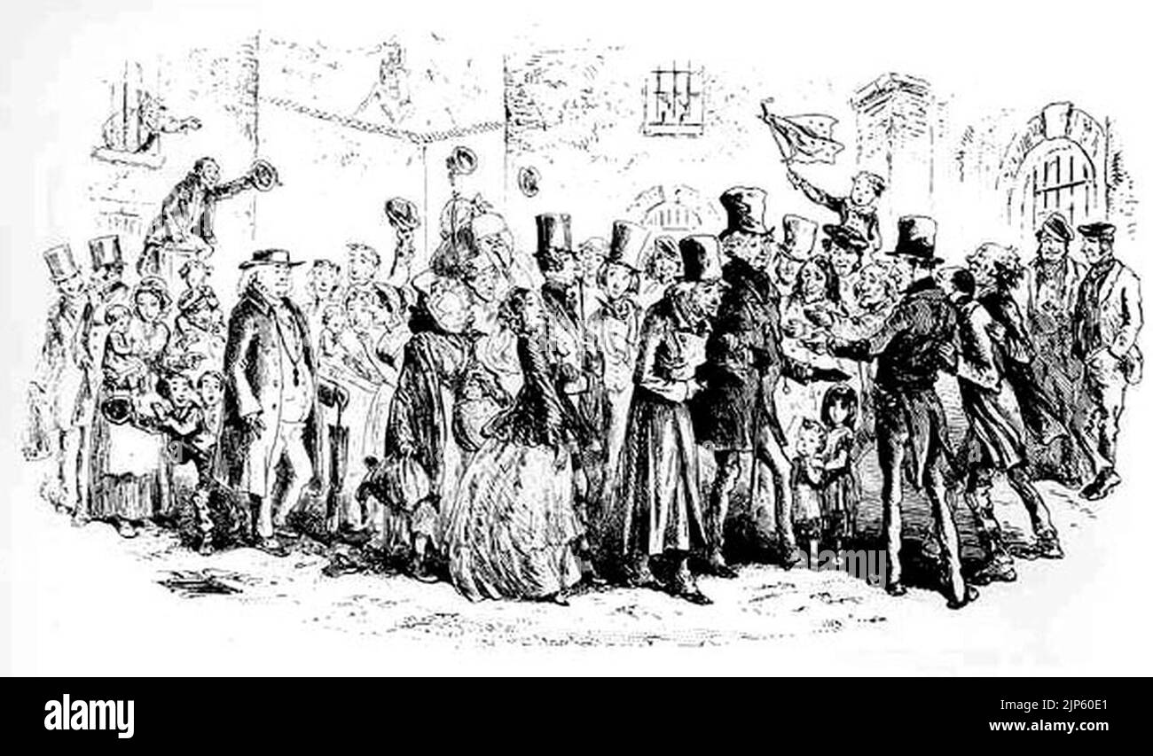 The Marshalsea becomes an orphan by Phiz Stock Photo - Alamy