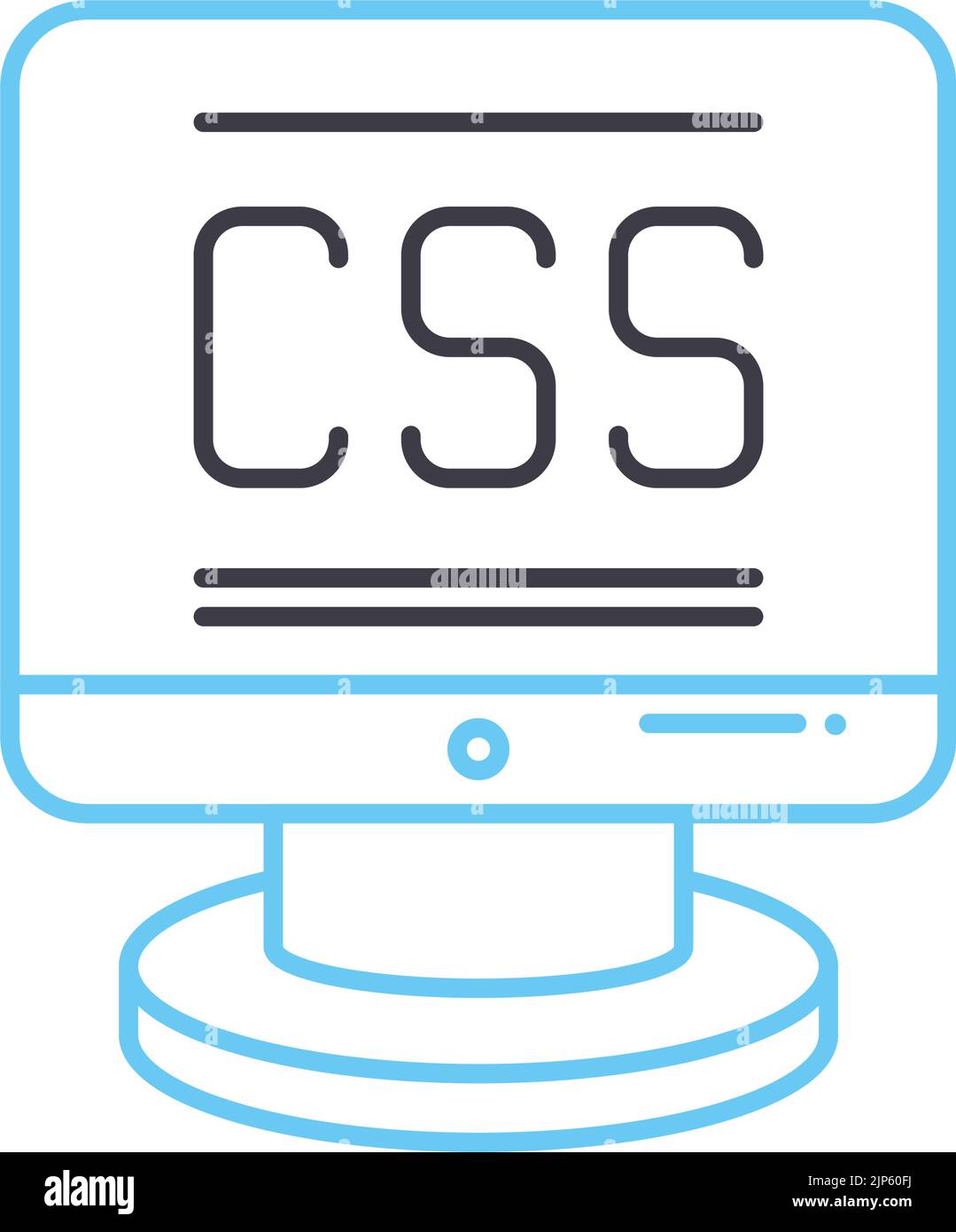 css line icon, outline symbol, vector illustration, concept sign Stock ...
