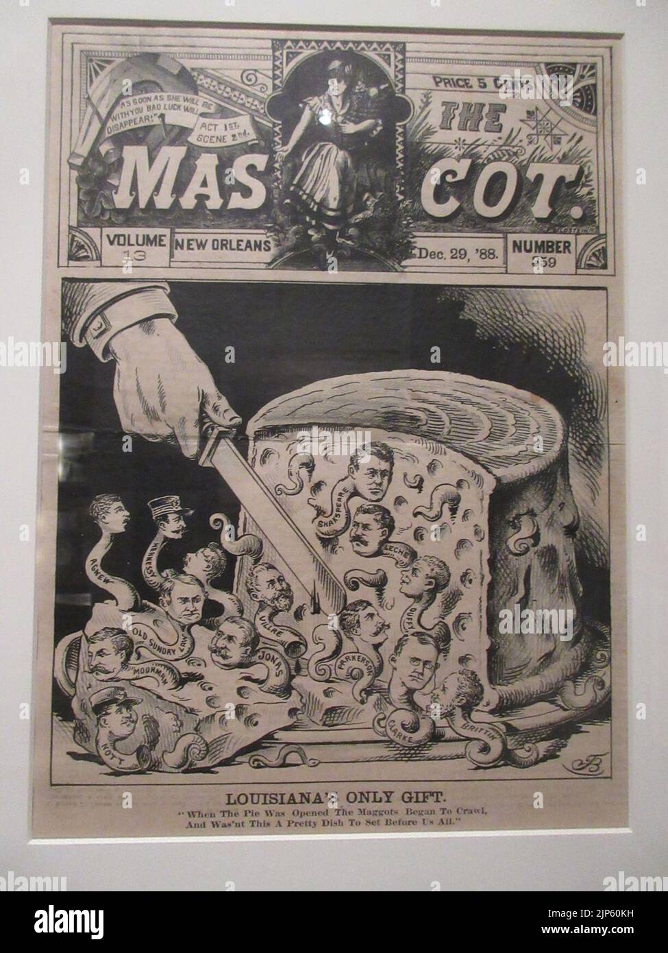 The Mascot New Orleans 29 December 1888 Front Page Stock Photo - Alamy