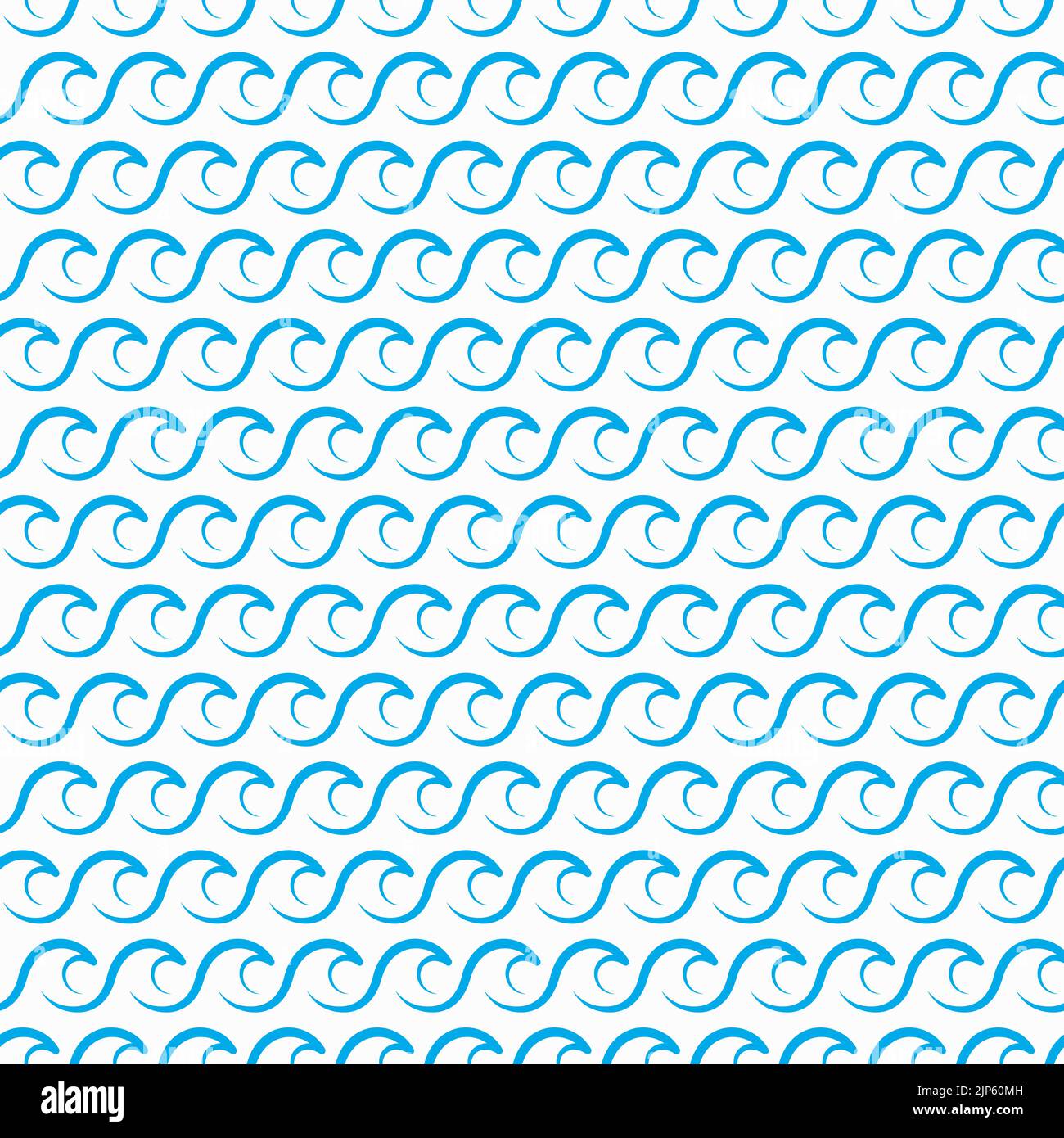 Blue ocean and sea waves seamless pattern. Abstract nautical background ...
