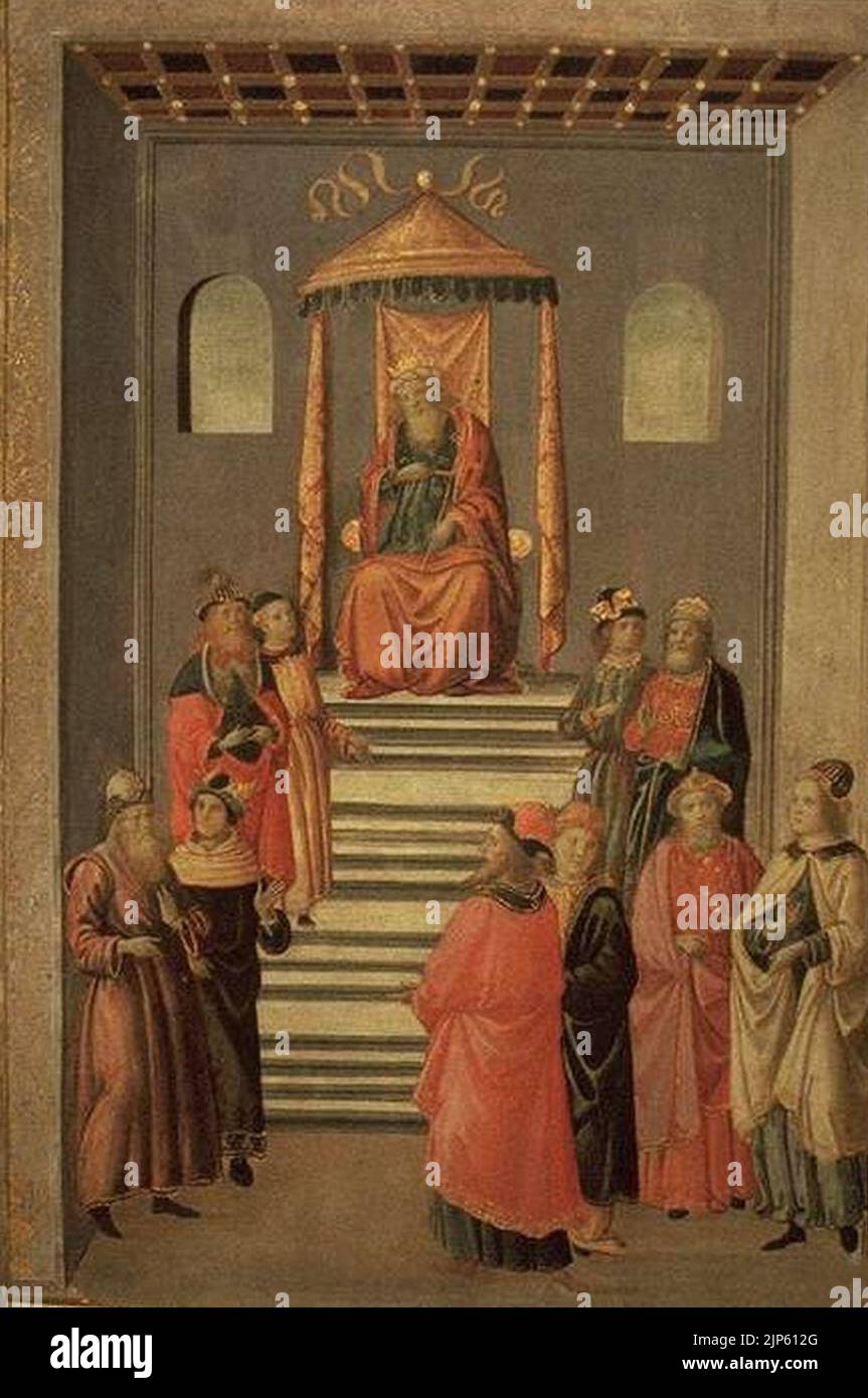 The Master of the Apollini Sacrum - A King with his Counselors Stock ...