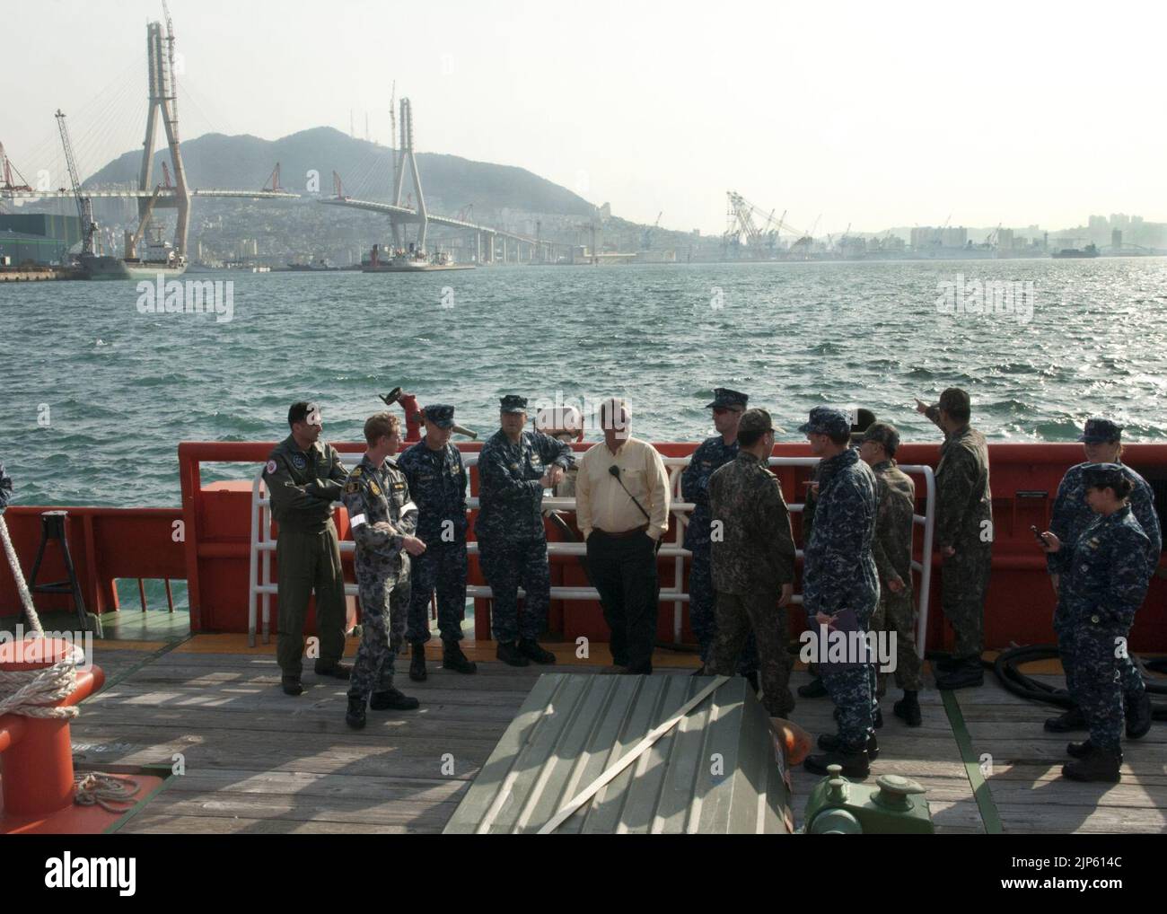 The master of USNS VADM K.R. Wheeler gives a tour. (8574826960 Stock ...