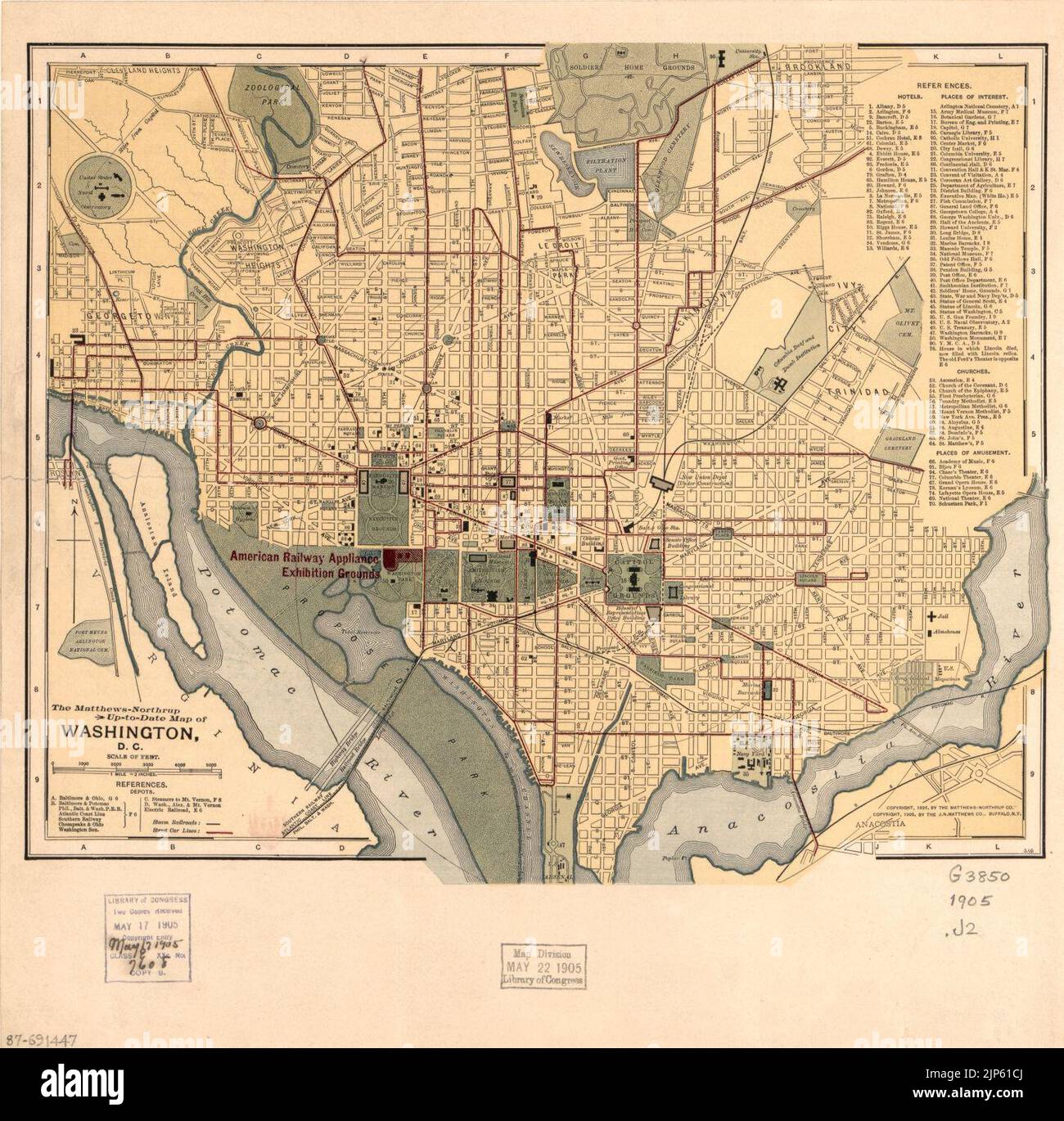 Map of matthews hi-res stock photography and images - Alamy