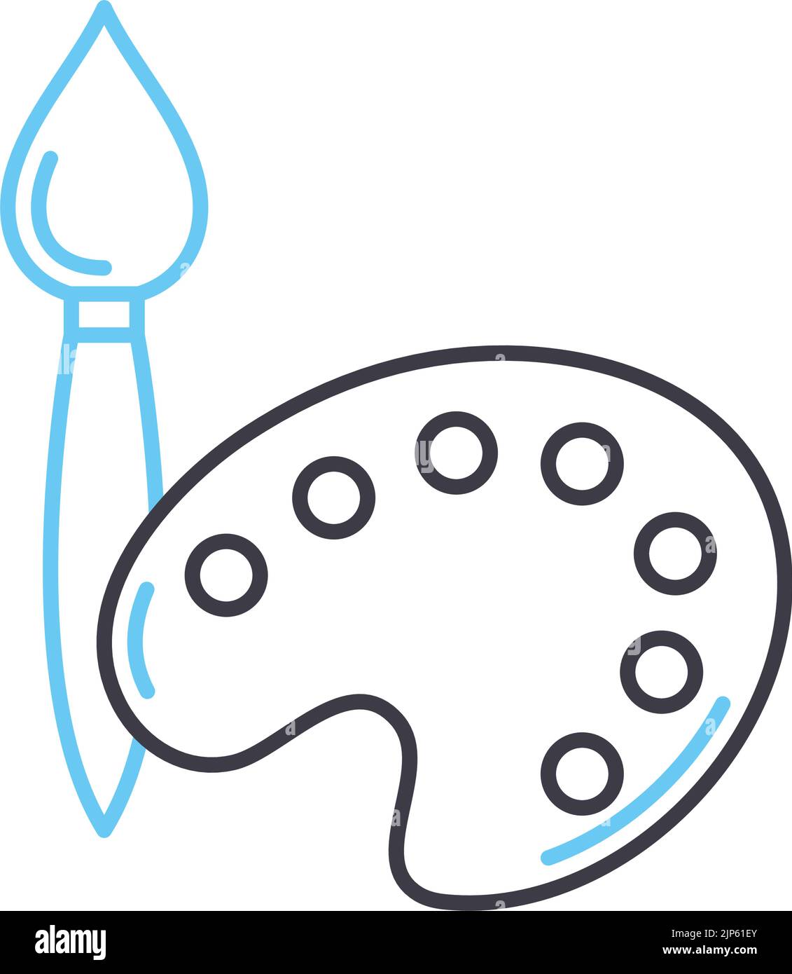 Artist palette line drawing hi-res stock photography and images - Alamy