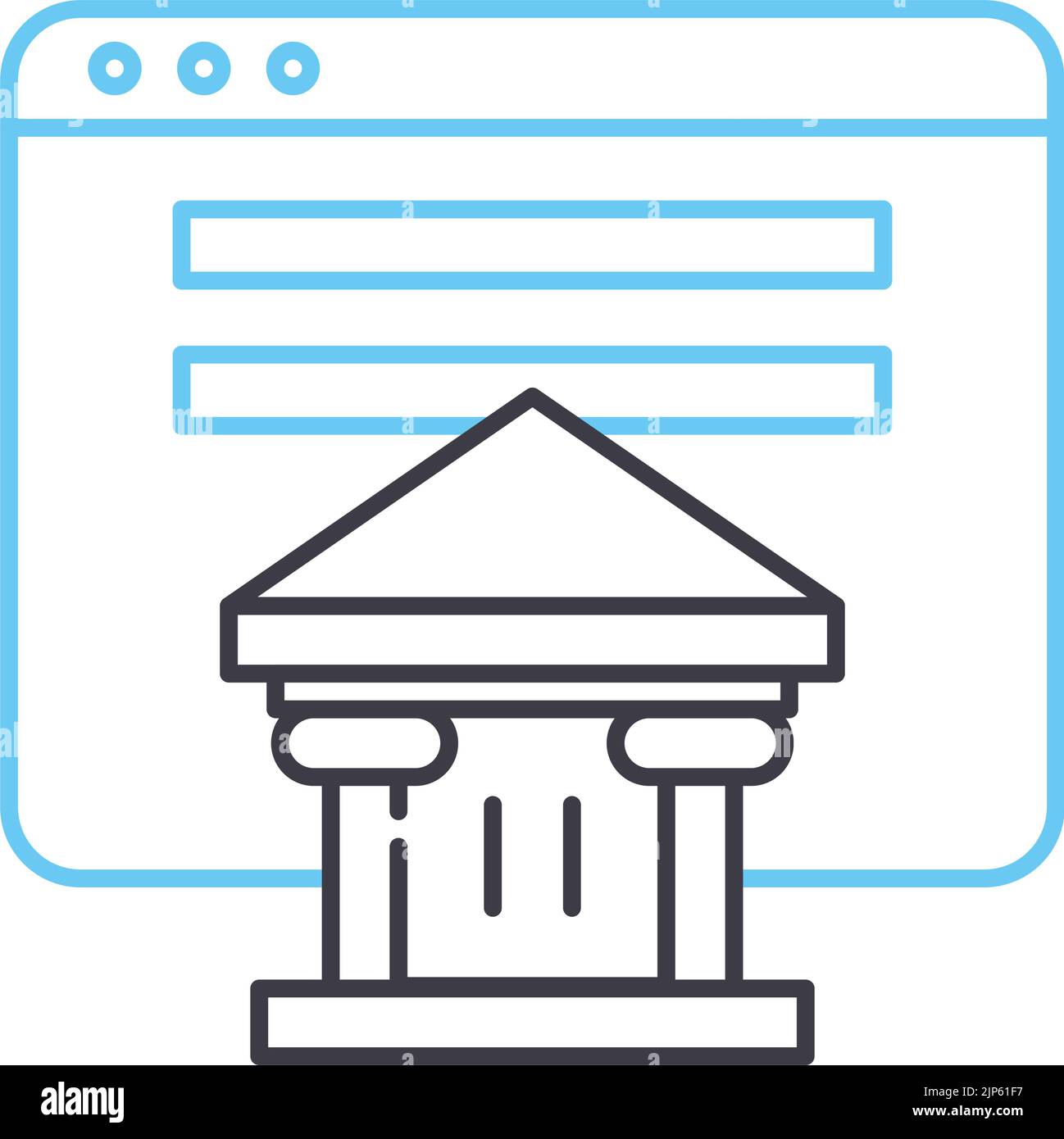 current account line icon, outline symbol, vector illustration, concept ...