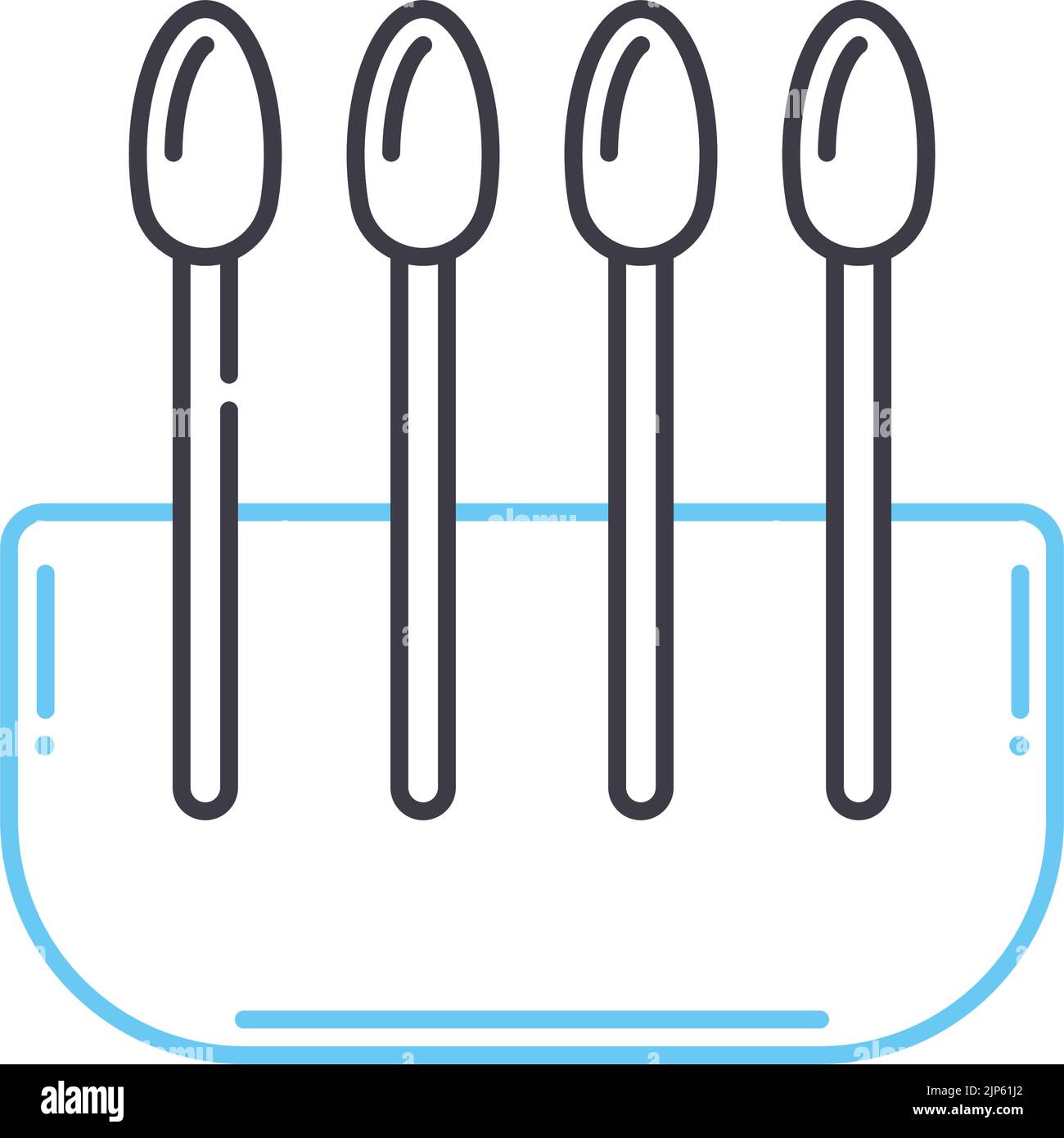 Cotton swabs linear icon hi-res stock photography and images - Alamy