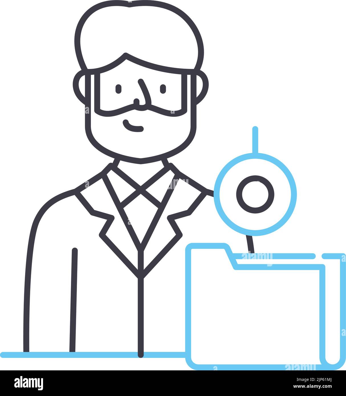 Audit review line icon Cut Out Stock Images & Pictures - Alamy