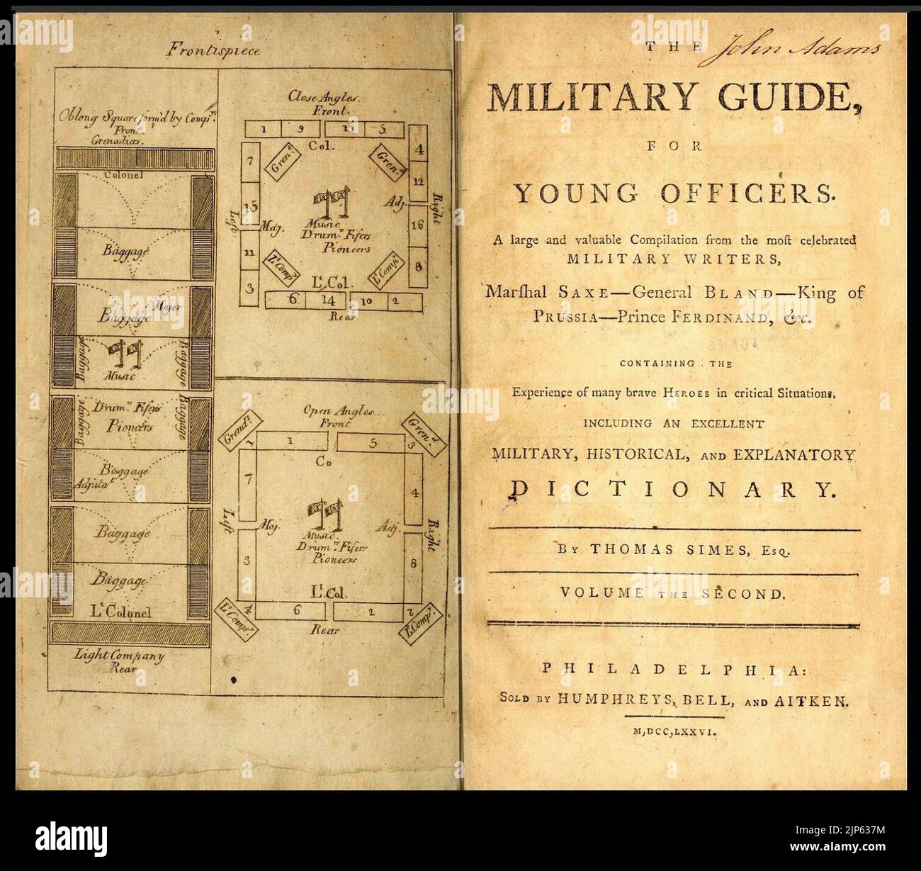 The Military Guide for Young Officers, printed by Robert Bell, 1776 ...
