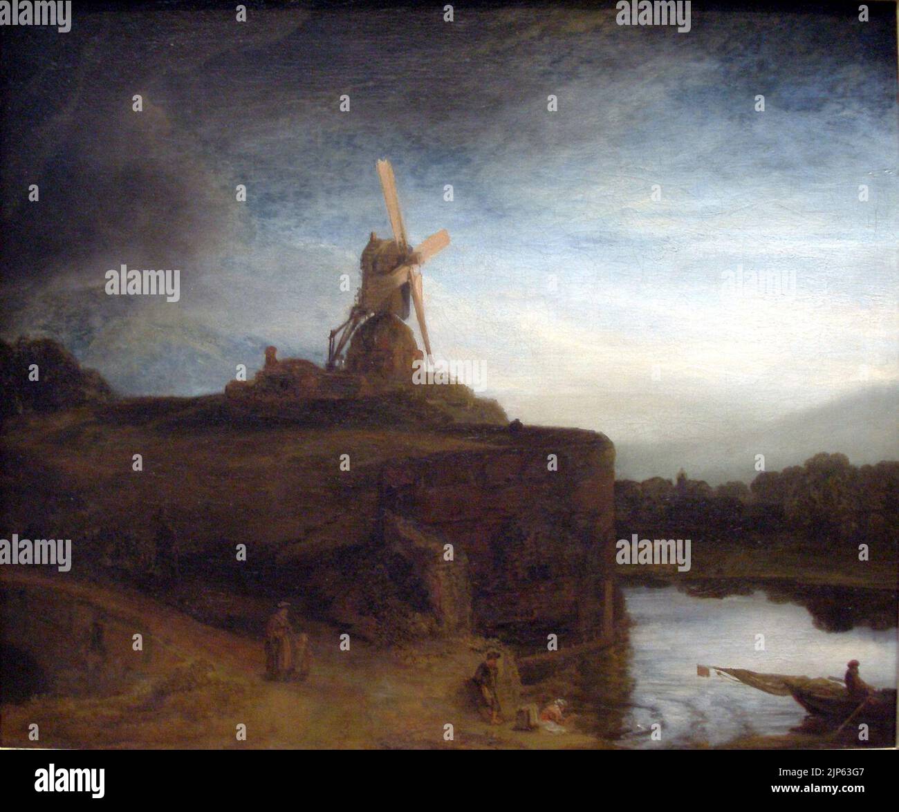 The Mill-1645 1648-Rembrandt van Rijn Stock Photo - Alamy
